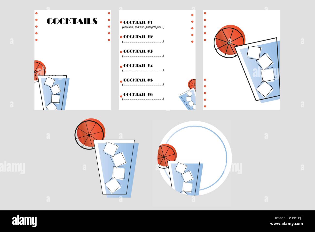 Cocktail bar coasters Stock Vector Images - Alamy