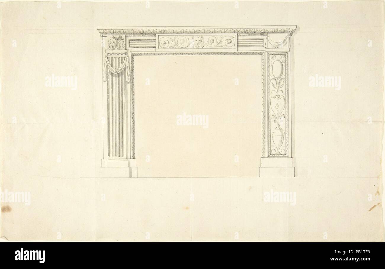 Design for a Chimneypiece. Artist: Sir William Chambers (British (born ...