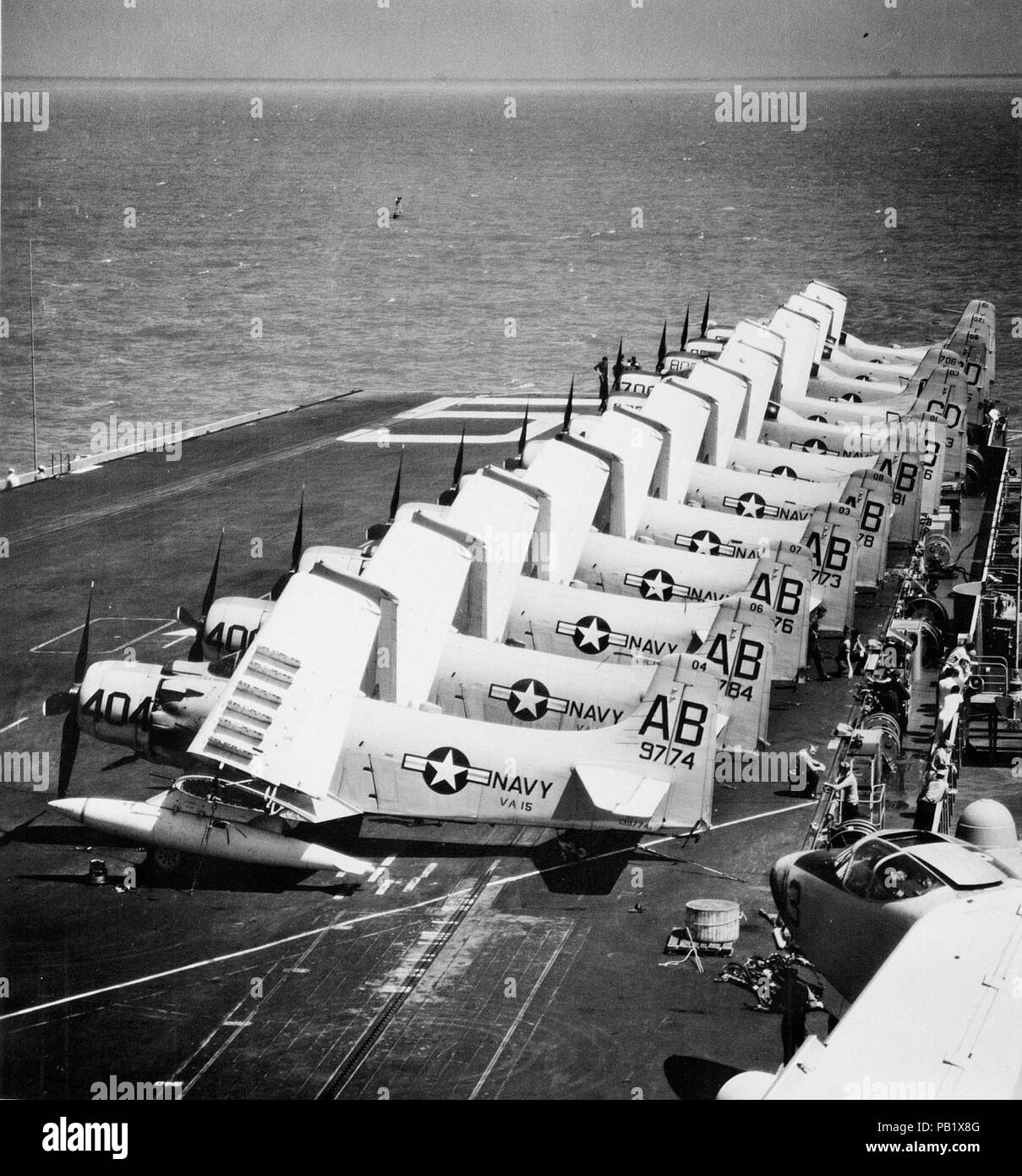 A-1s USS Forrestal CVA-59 1957 Stock Photo - Alamy