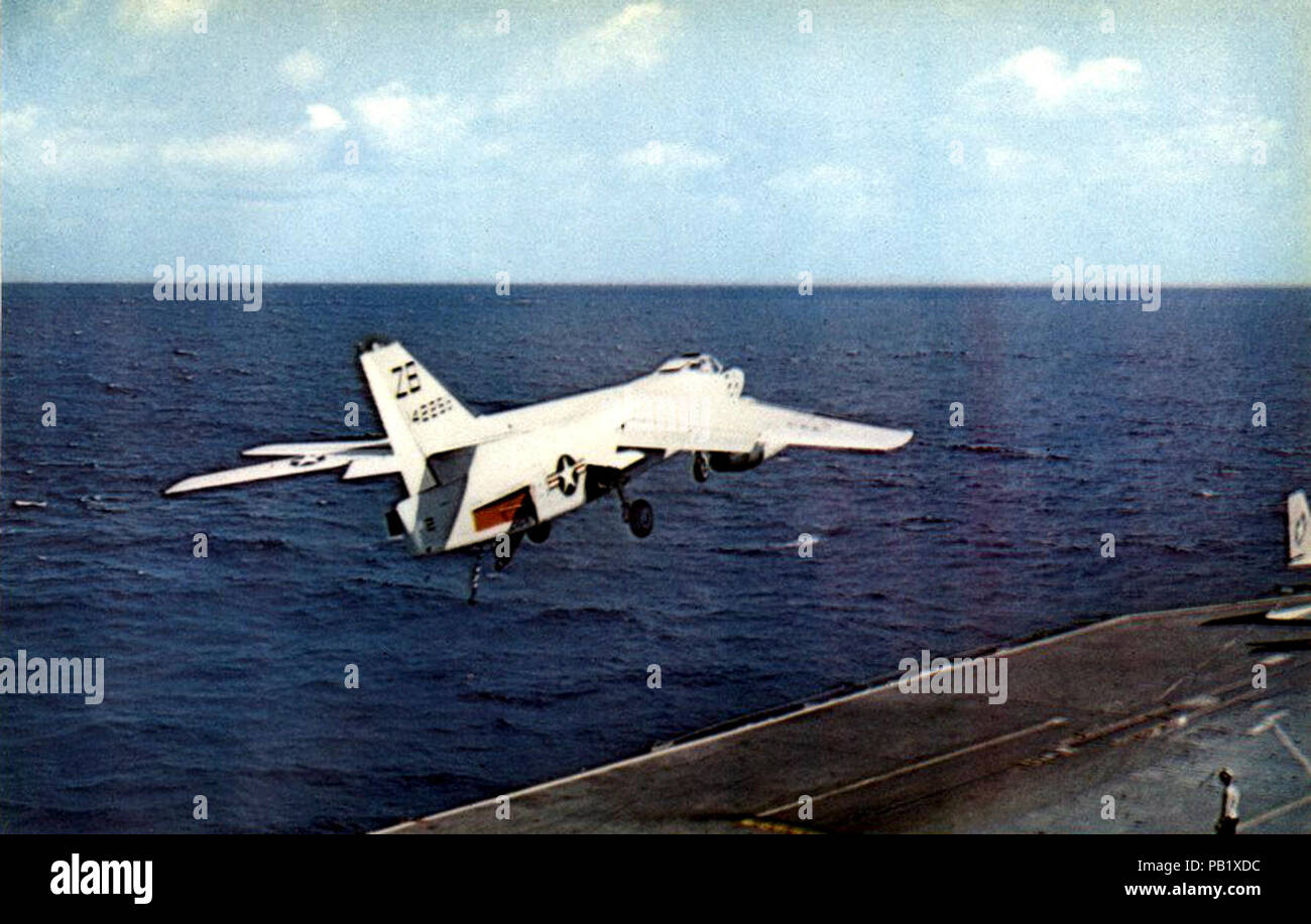 A-3B of VAH-4 after a bolter on USS Ticonderoga (CVA-14) in 1963 Stock ...