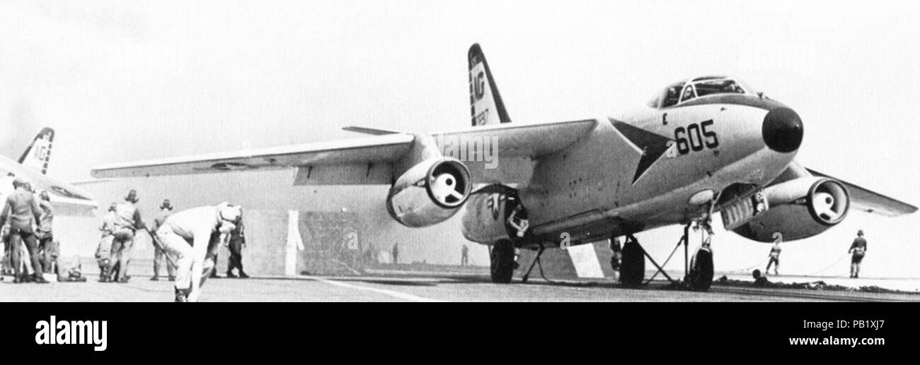A3D-2 of VAH-1 is launched from USS Independence (CVA-62) in 1961 Stock ...