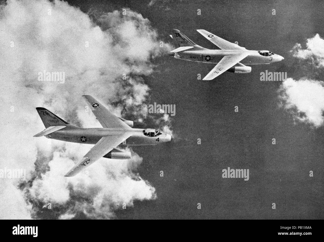 A3D-2 Skywarriors of VAH-2 in flight c1959 Stock Photo - Alamy