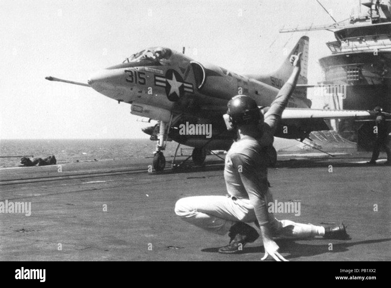 A-4B of VA-15 is launched from USS Intrepid (CVS-11) in 1966 Stock ...