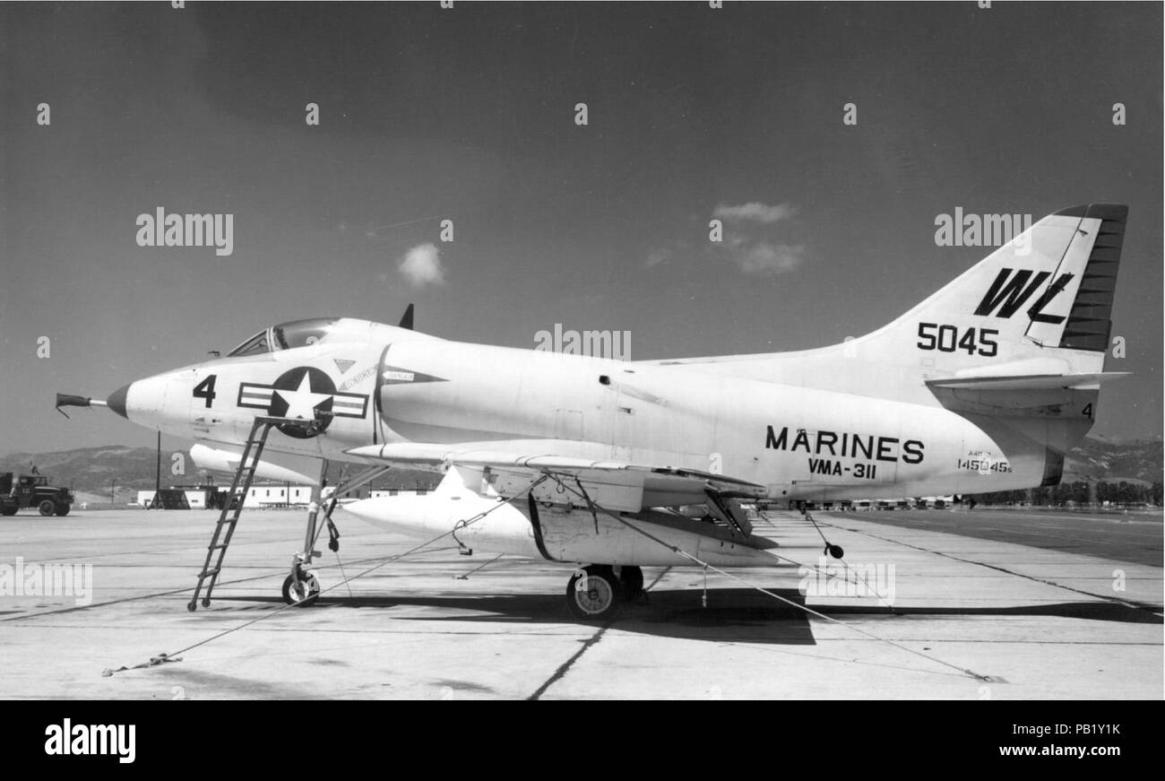 A-4B Skyhawk VMA-311 at MCAS El Toro c1958 Stock Photo - Alamy