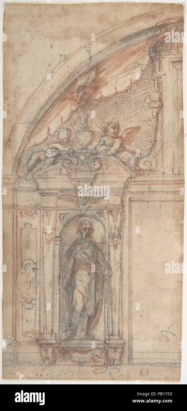 Scheme for an Architectural Decoration with a Standing Male Figure in a ...