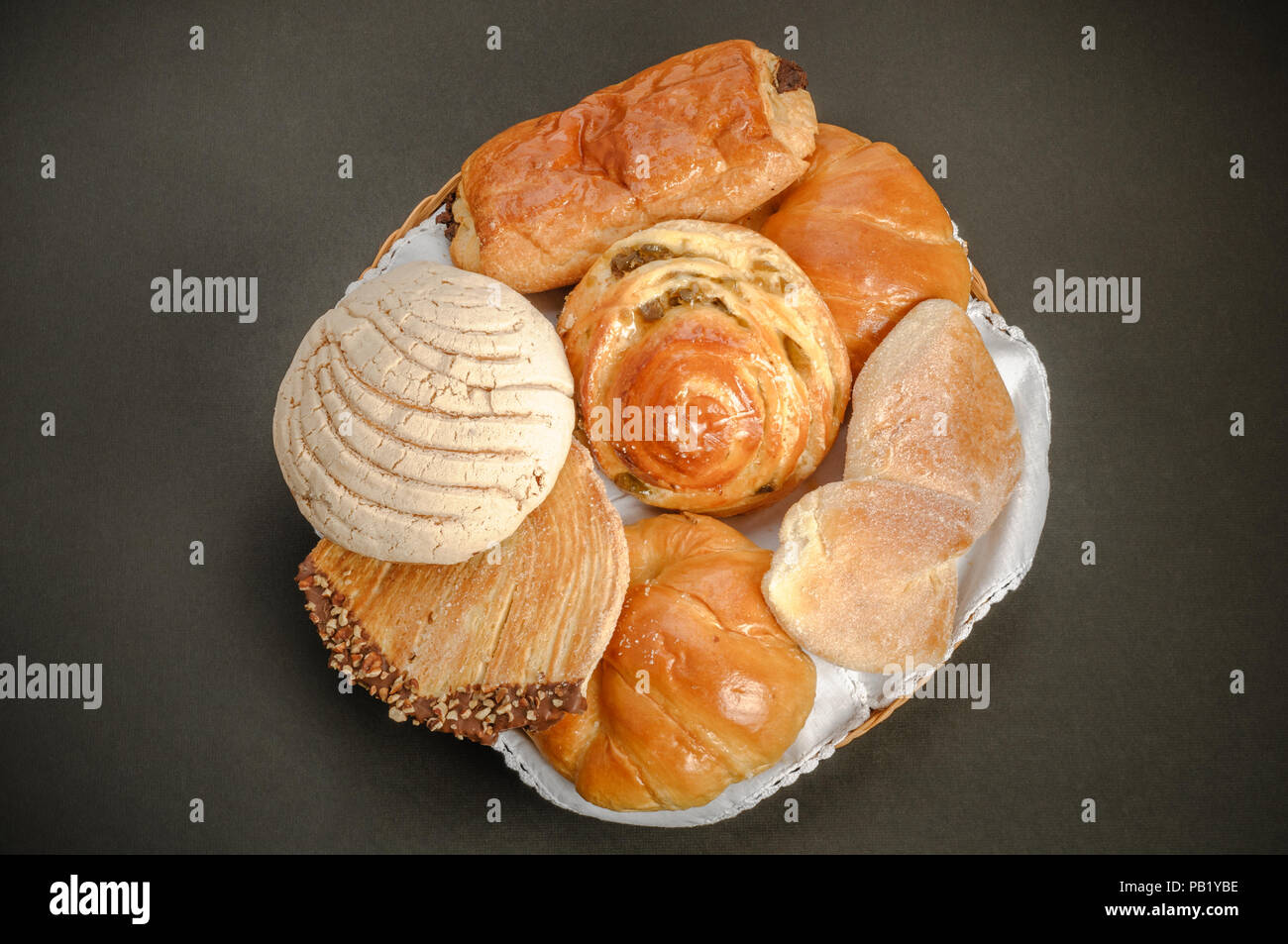 Sweet bread assorted traditional Mexican bakery Stock Photo - Alamy