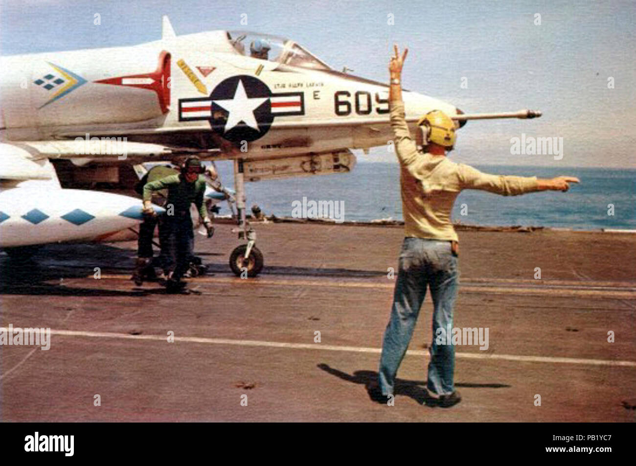 A-4C Skyhawk of VA-146 on USS Constellation (CVA-64) c1964 Stock Photo ...