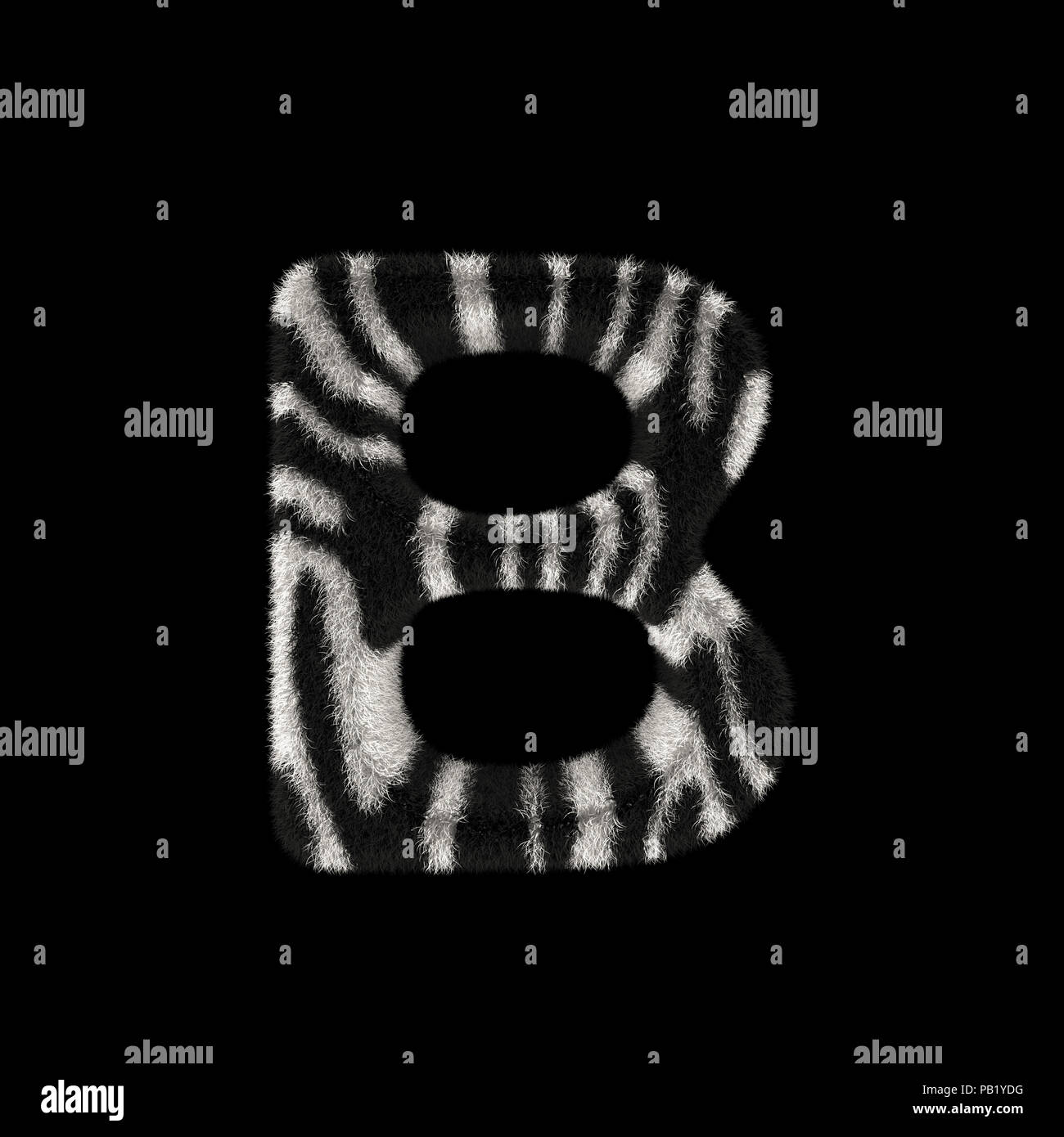 Illustration 3D Rendering Creative Illustration Zebra Print Furry ...