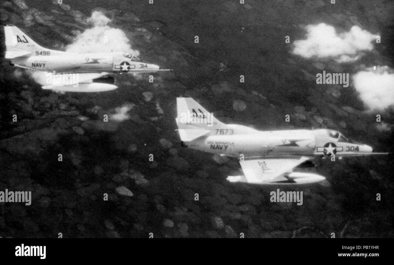 A-4C Skyhawks of VA-172 over Vietnam 1970 Stock Photo - Alamy
