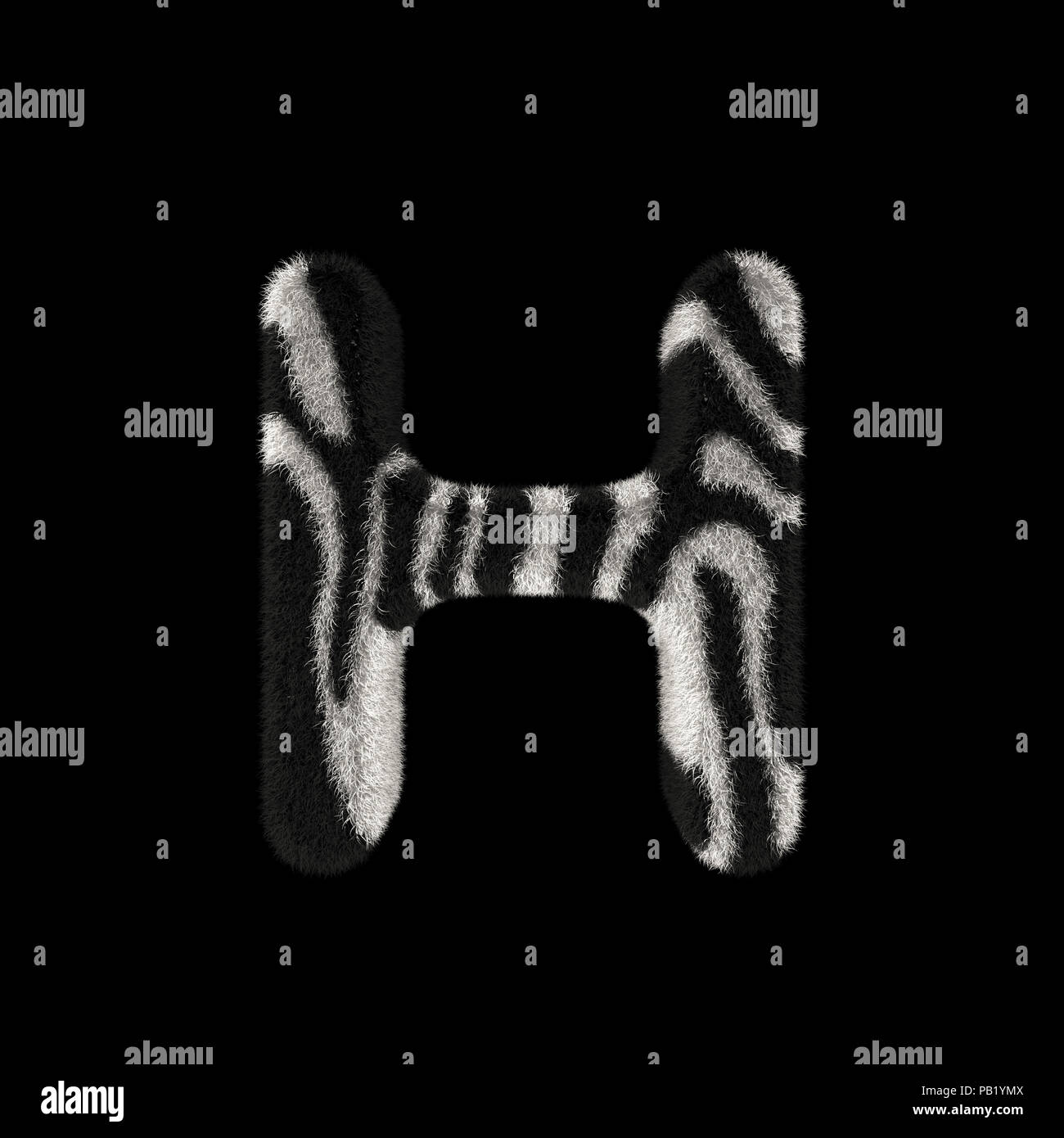 Illustration 3D Rendering Creative Illustration Zebra Print Furry ...