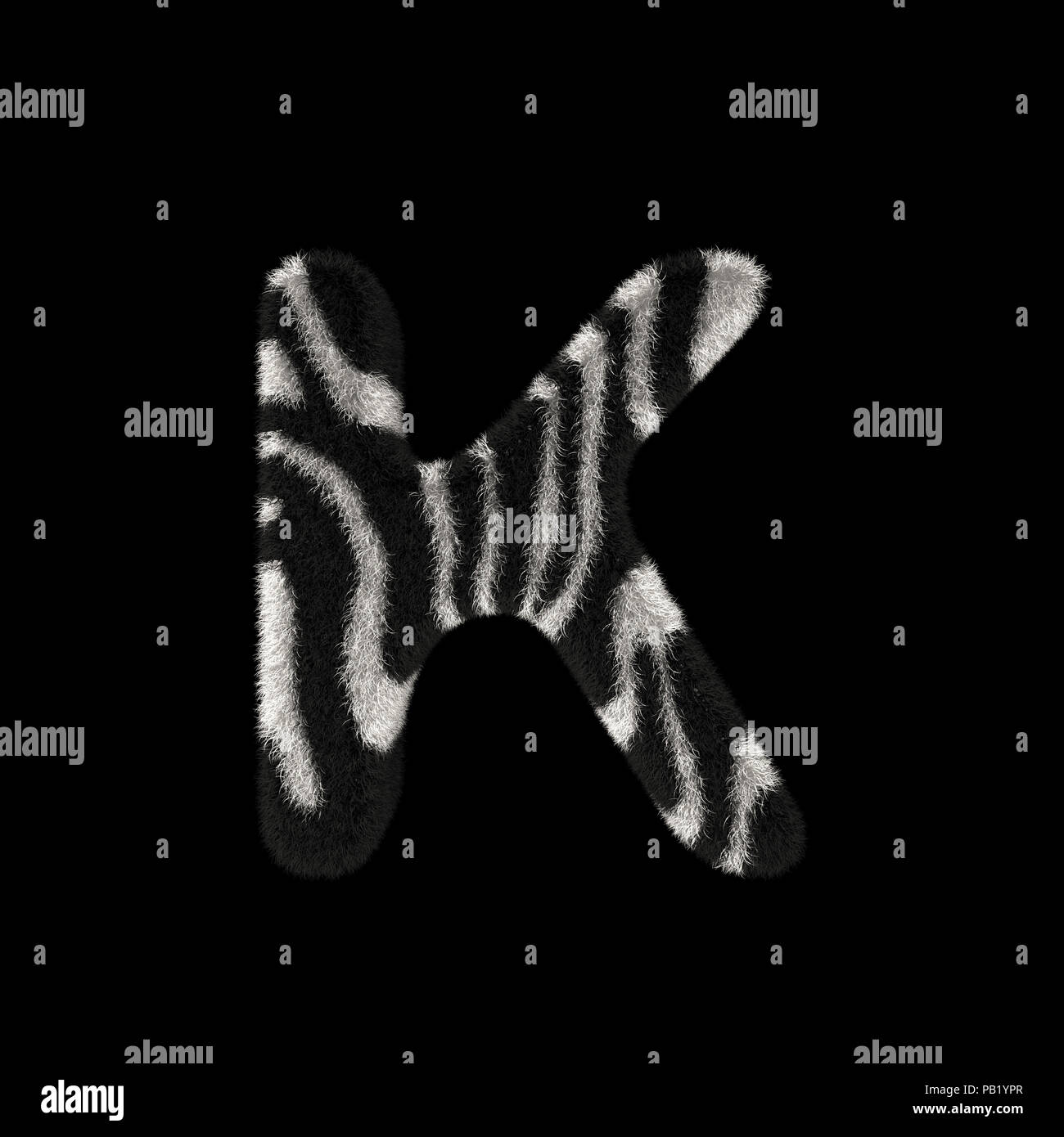 Illustration 3D Rendering Creative Illustration Zebra Print Furry ...