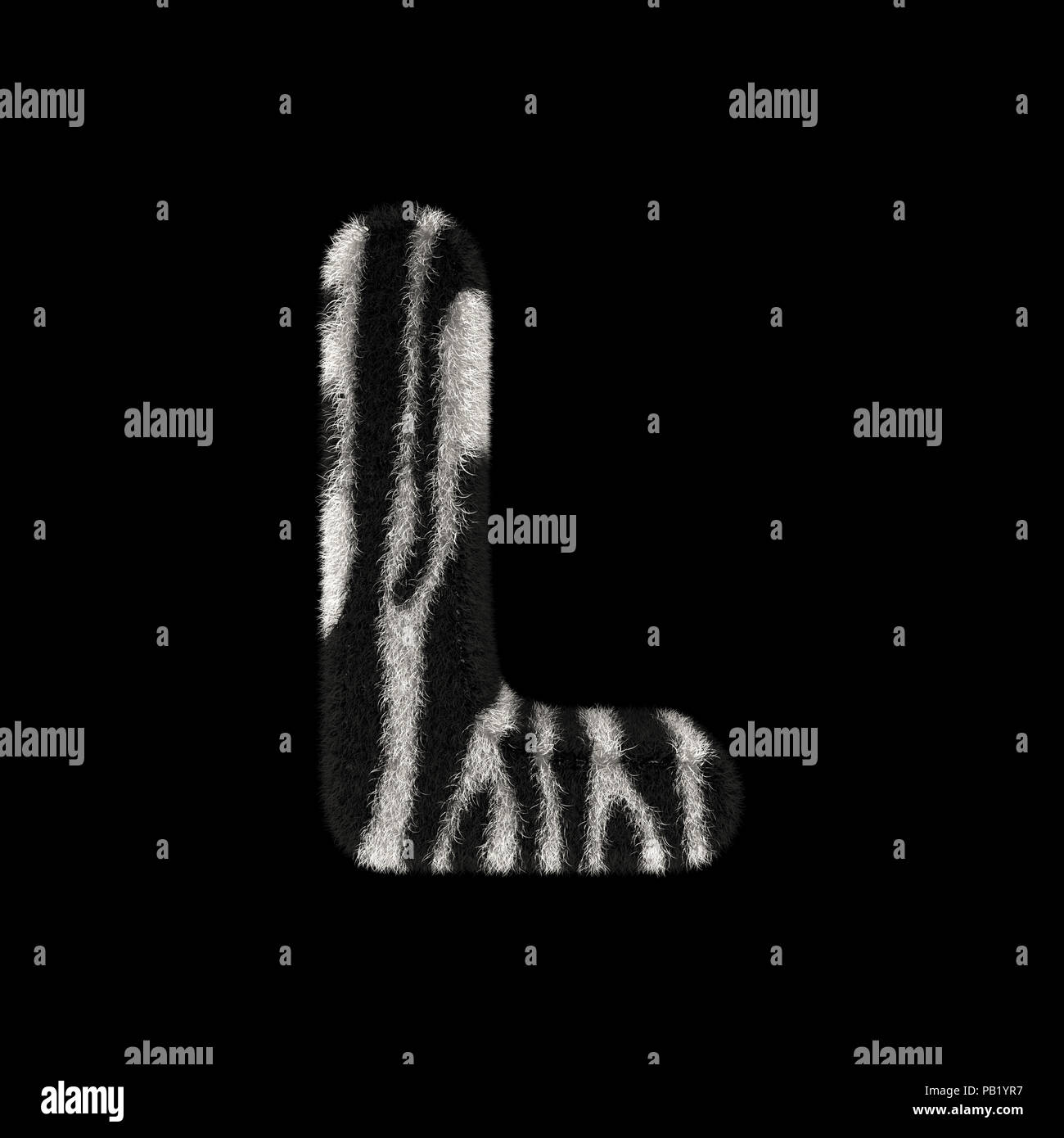 Illustration 3D Rendering Creative Illustration Zebra Print Furry ...