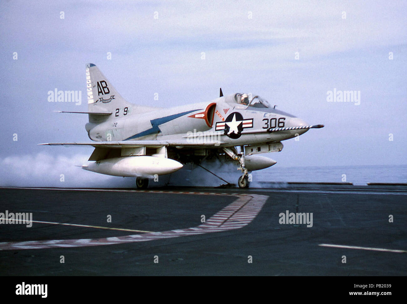 A4D-2 VA-72 launching from USS FD Roosevelt (CVA-42) 1959 Stock Photo ...