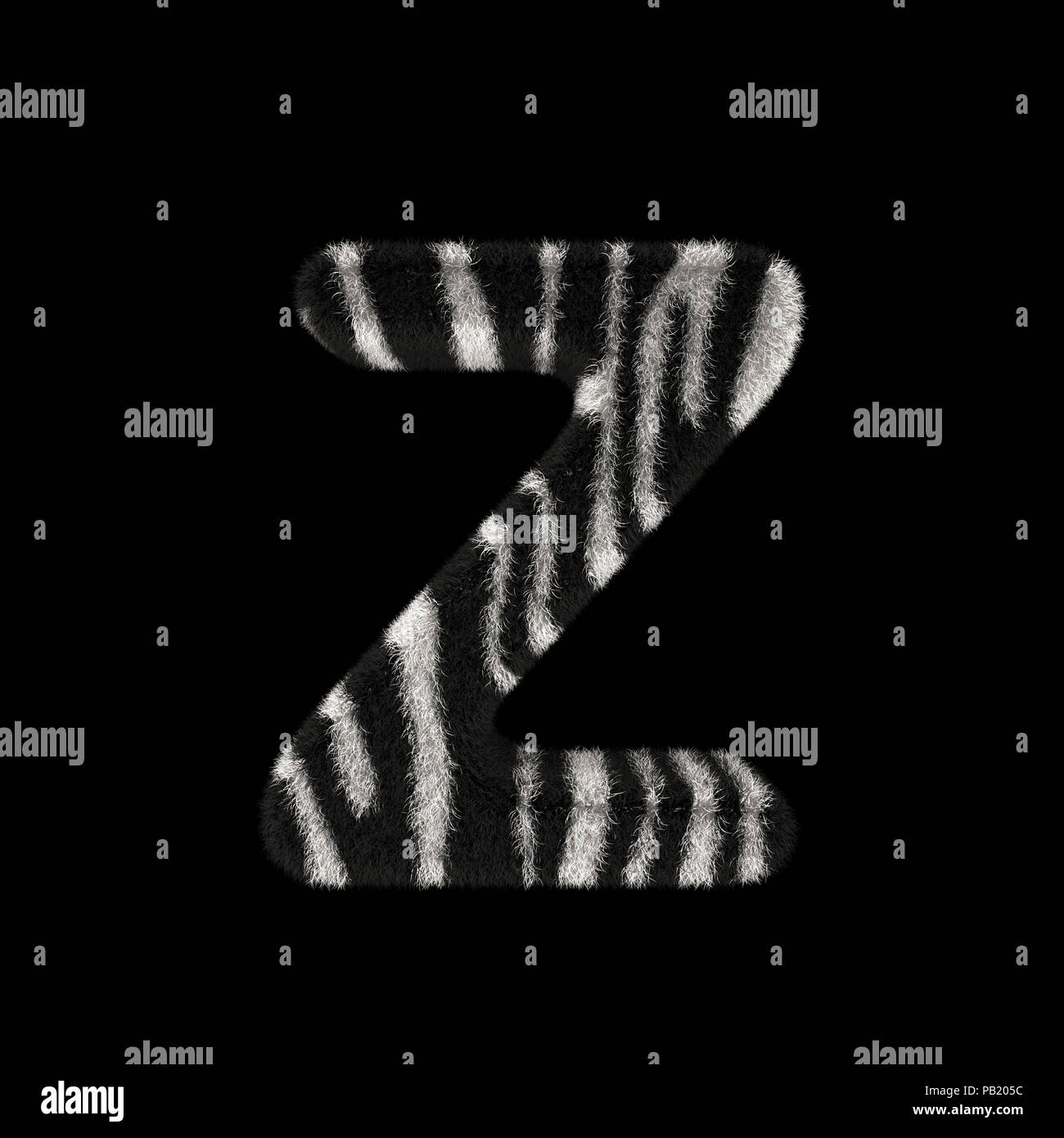 Illustration 3D Rendering Creative Illustration Zebra Print Furry ...