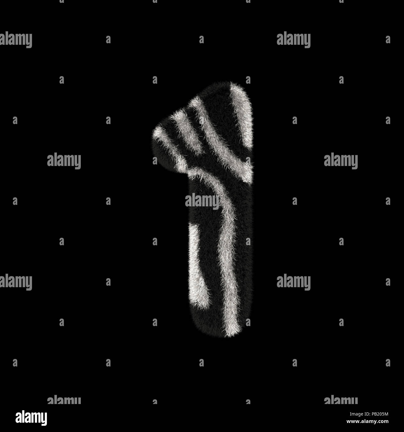 Illustration 3D Rendering Creative Illustration Zebra Print Furry ...