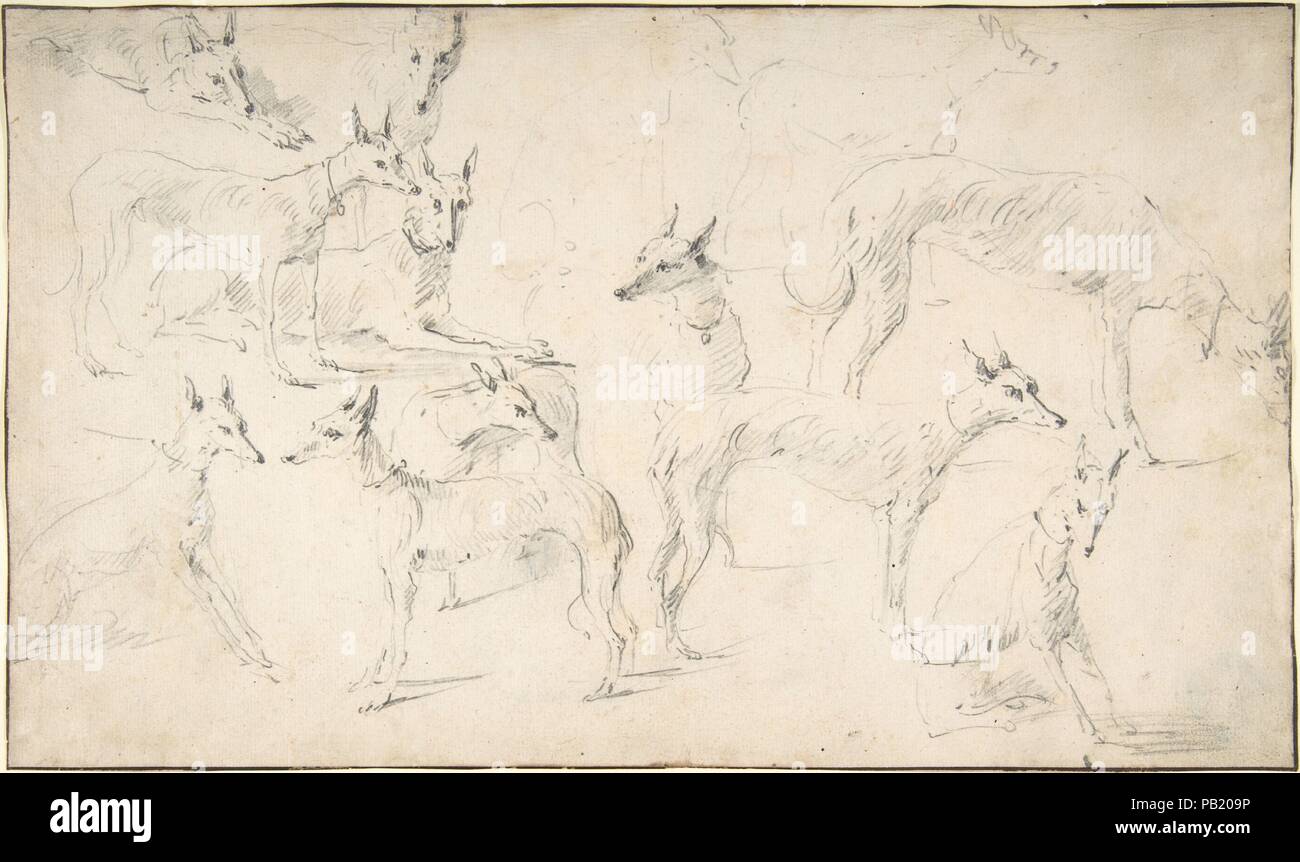 Studies of Hounds. Artist: David Teniers the Younger (Flemish, Antwerp ...