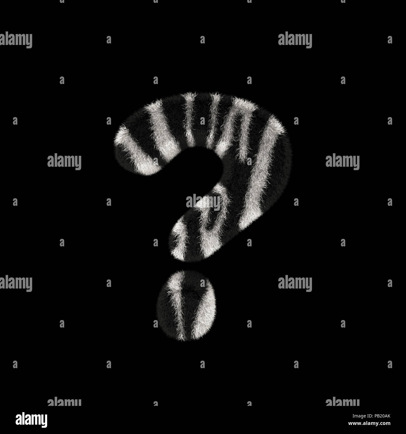 Illustration 3D Rendering Creative Illustration Zebra Print Furry ...