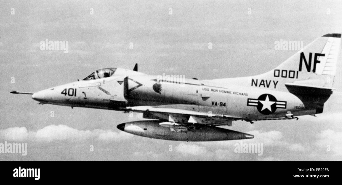 A-4E Skyhawk VA-94 in flight in 1968 Stock Photo - Alamy