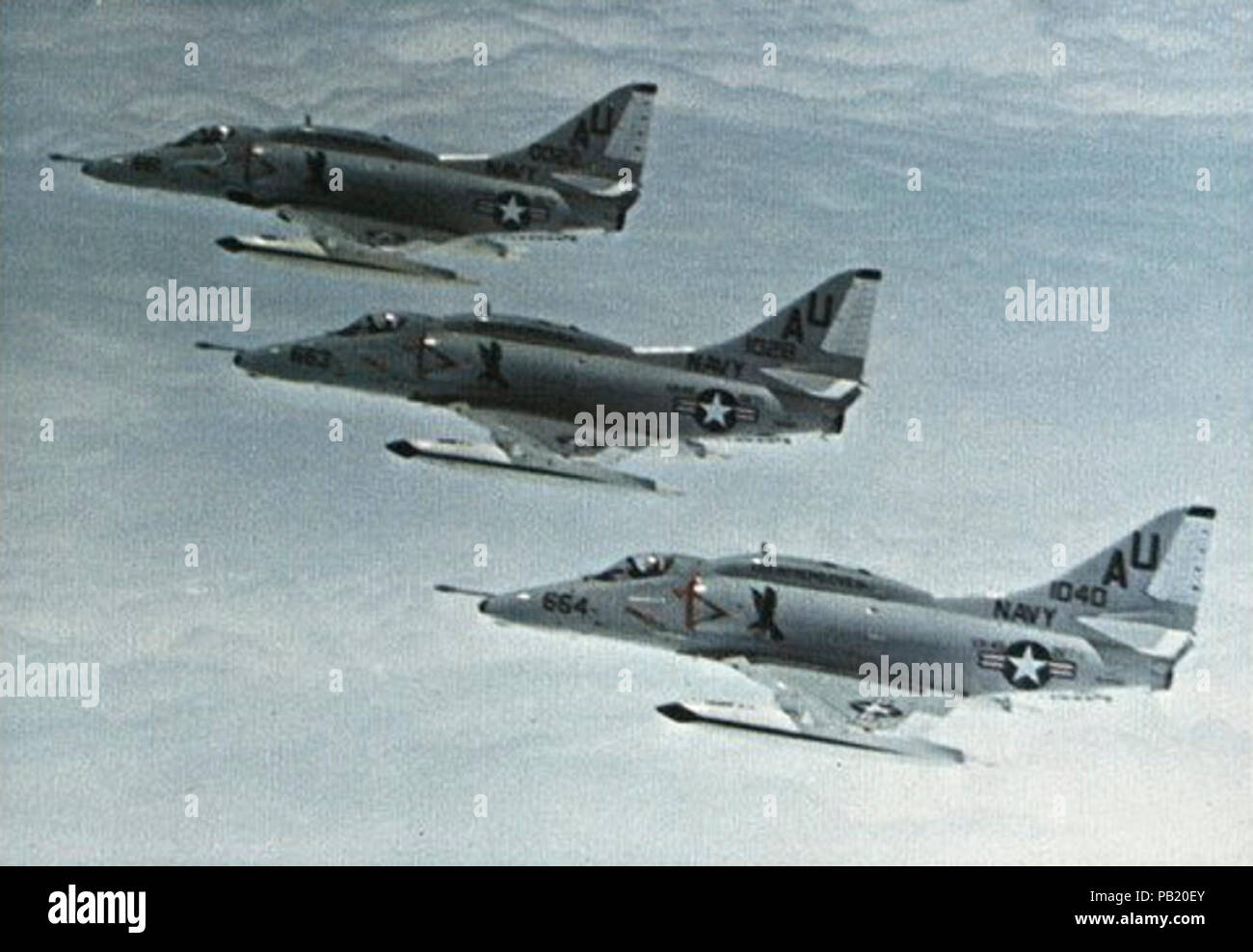 A-4E Skyhawks of VA-45 in flight c1972 Stock Photo - Alamy
