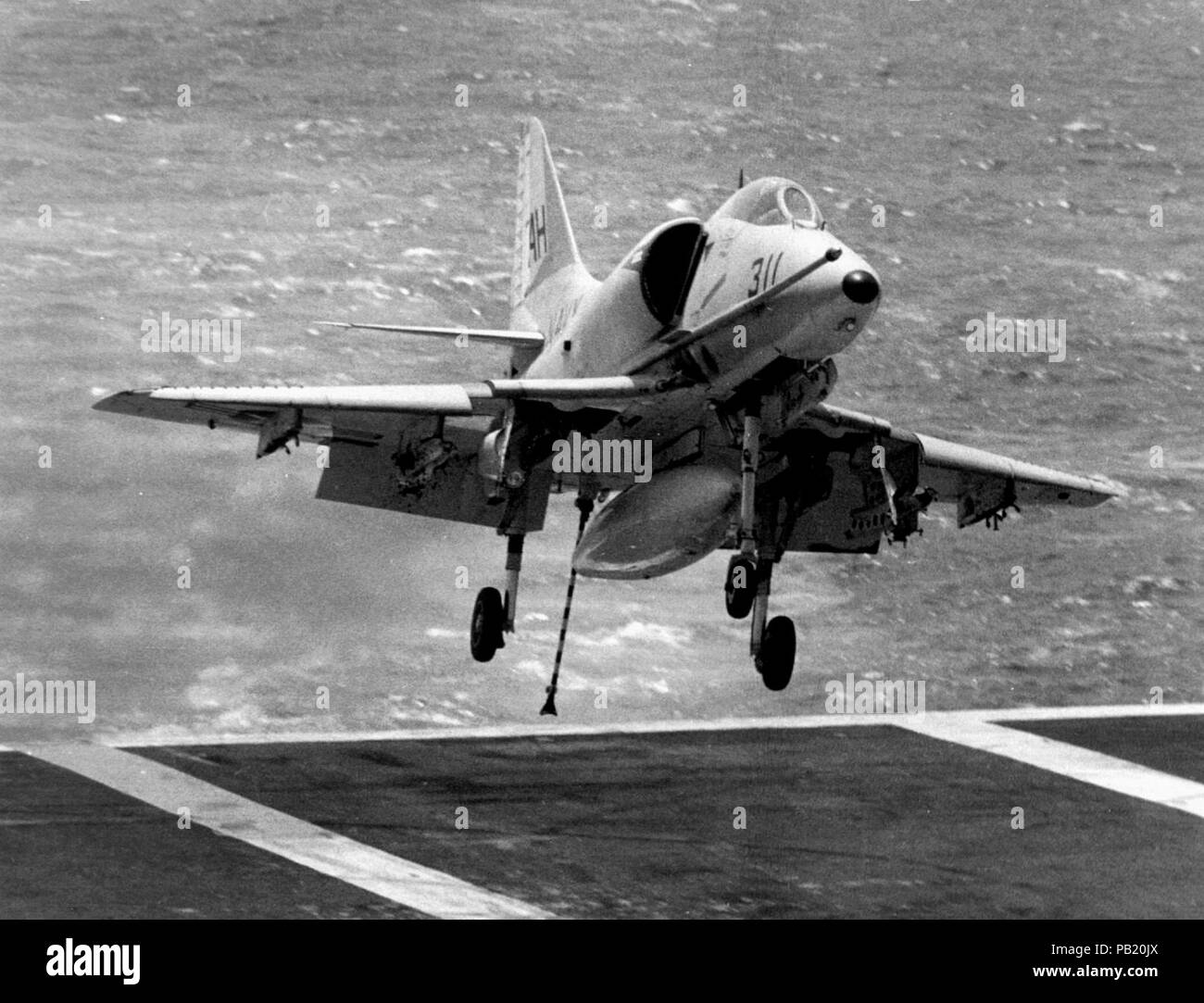 A-4E VA-163 landing on USS Oriskany (CVA-34) 1966 Stock Photo - Alamy