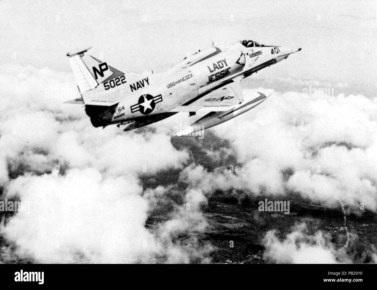 A-4F Skyhawk Lady Jessie of VA-164 in flight 1975 Stock Photo - Alamy