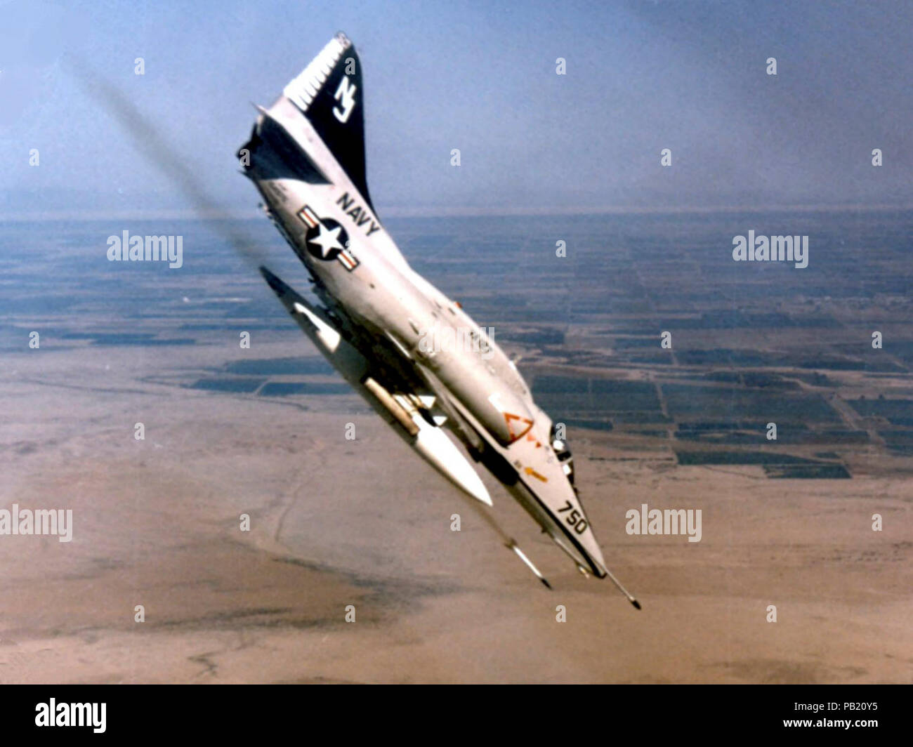 A-4F Skyhawk of VA-127 firing rockets, in the 1970s Stock Photo - Alamy