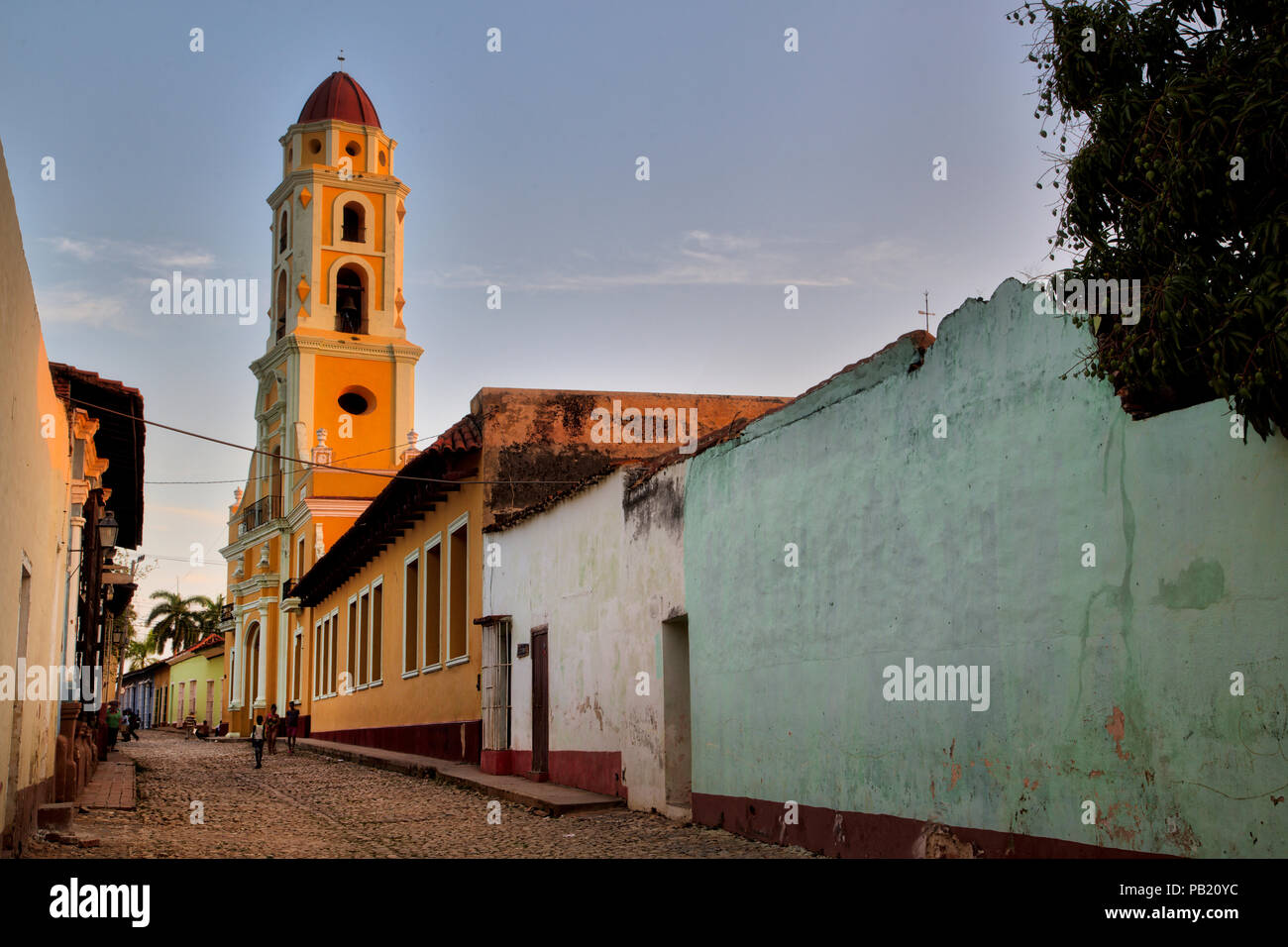 View along Calle Cristo (Christ St), Trinidad, Cuba Stock Photo - Alamy