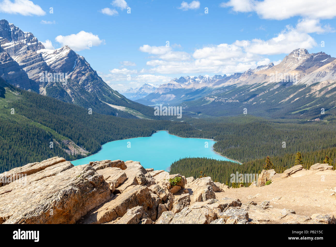 Bow Summit in Banff National Park overlooking Peyto Lake on the ...