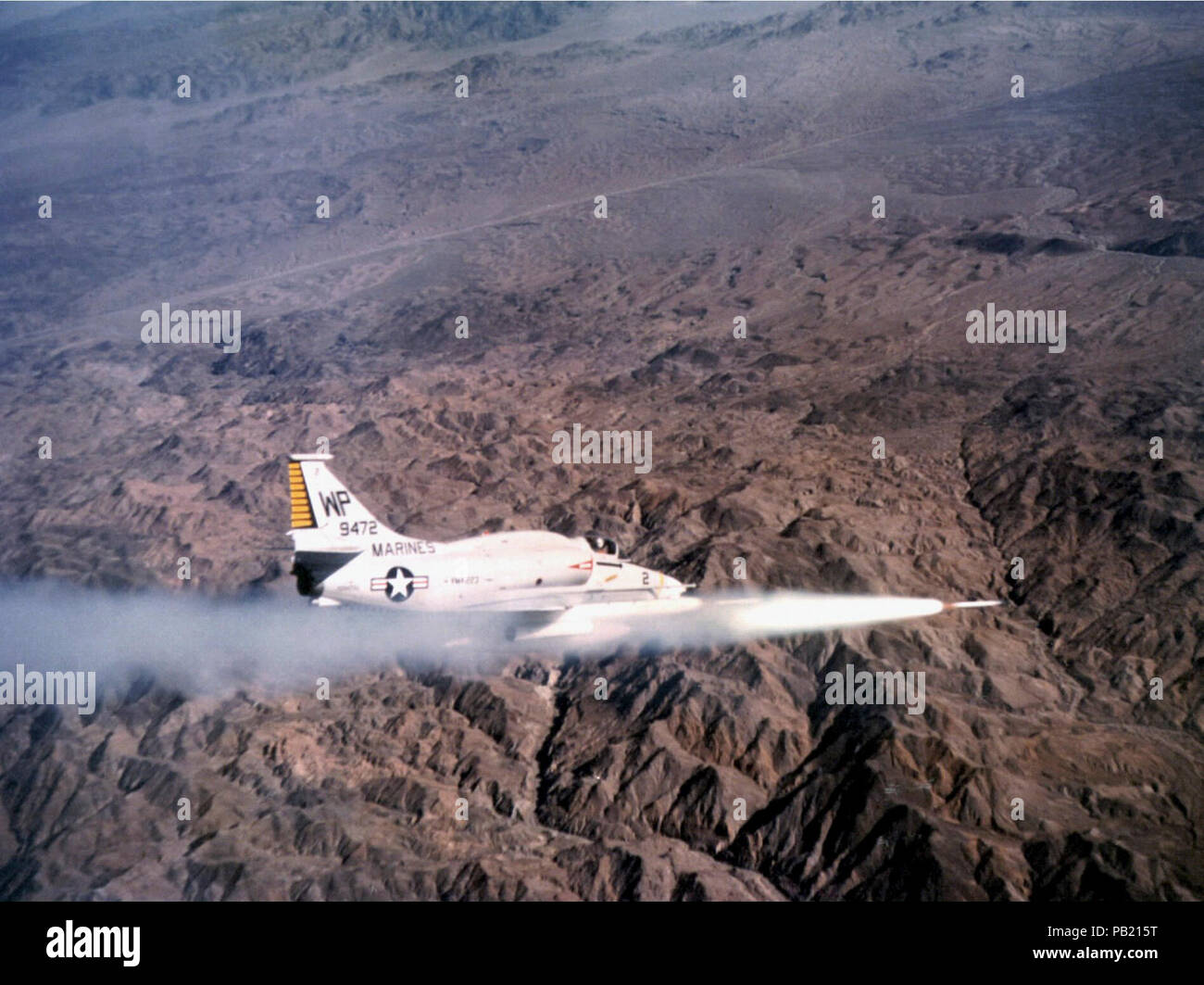 A-4M of VMA-223 launching Zuni rockets Stock Photo - Alamy