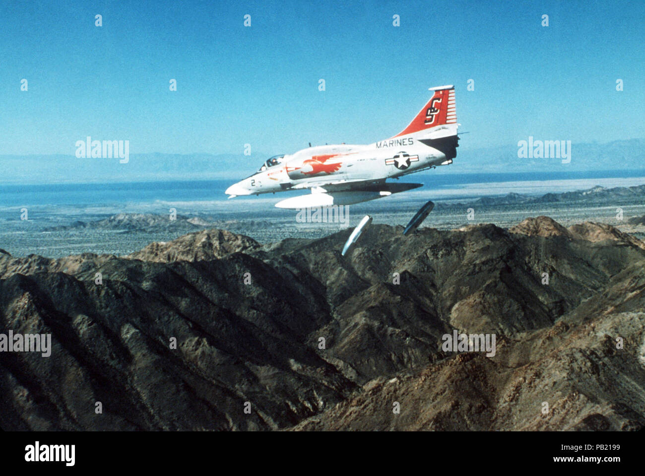 A-4M VMAT-102. An air-to-air left side view of a Marine A-4M Skyhawk ...
