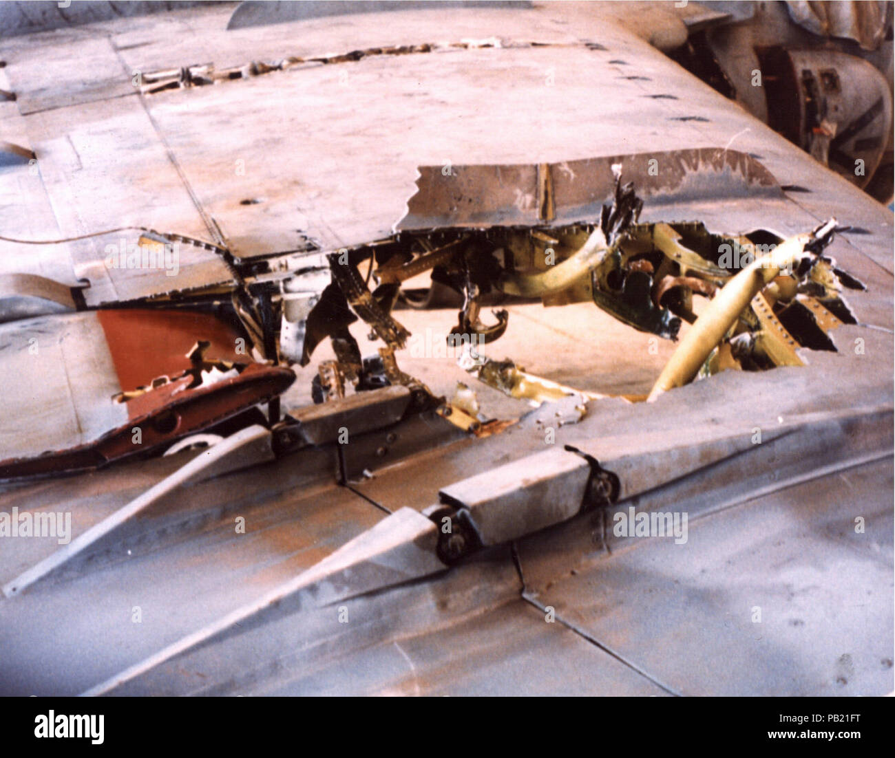 A-6E flak damage to wing dring 1991 Gulf War Stock Photo - Alamy