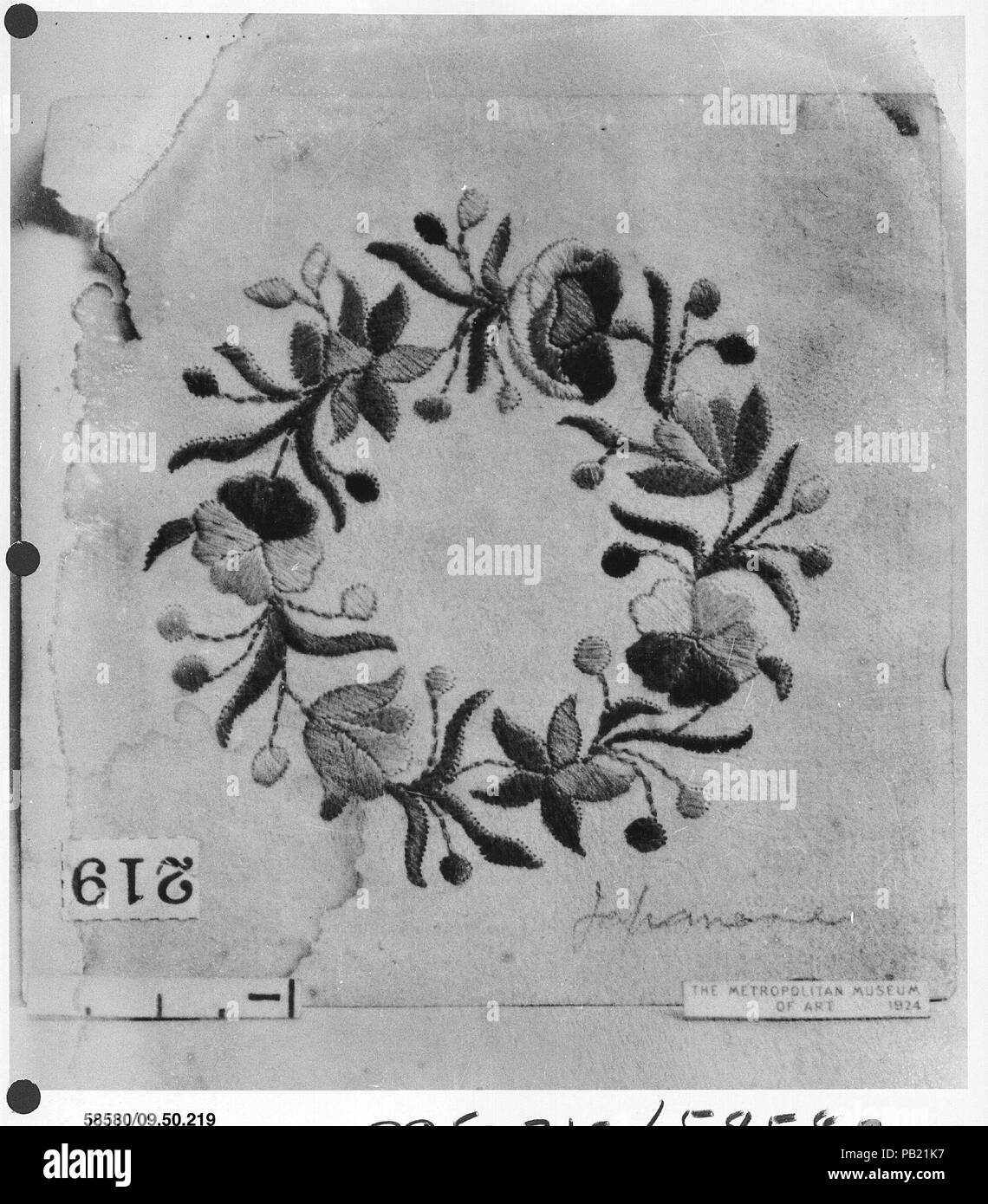 Pattern. Culture: German. Dimensions: L. 3 1/2 x W. 3 1/2 inches (8.9 x ...