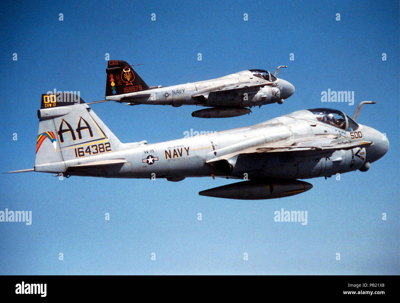 A-6Es CAG 1996. Two A-6E Intruder aircrafts, one from the "Sunday ...
