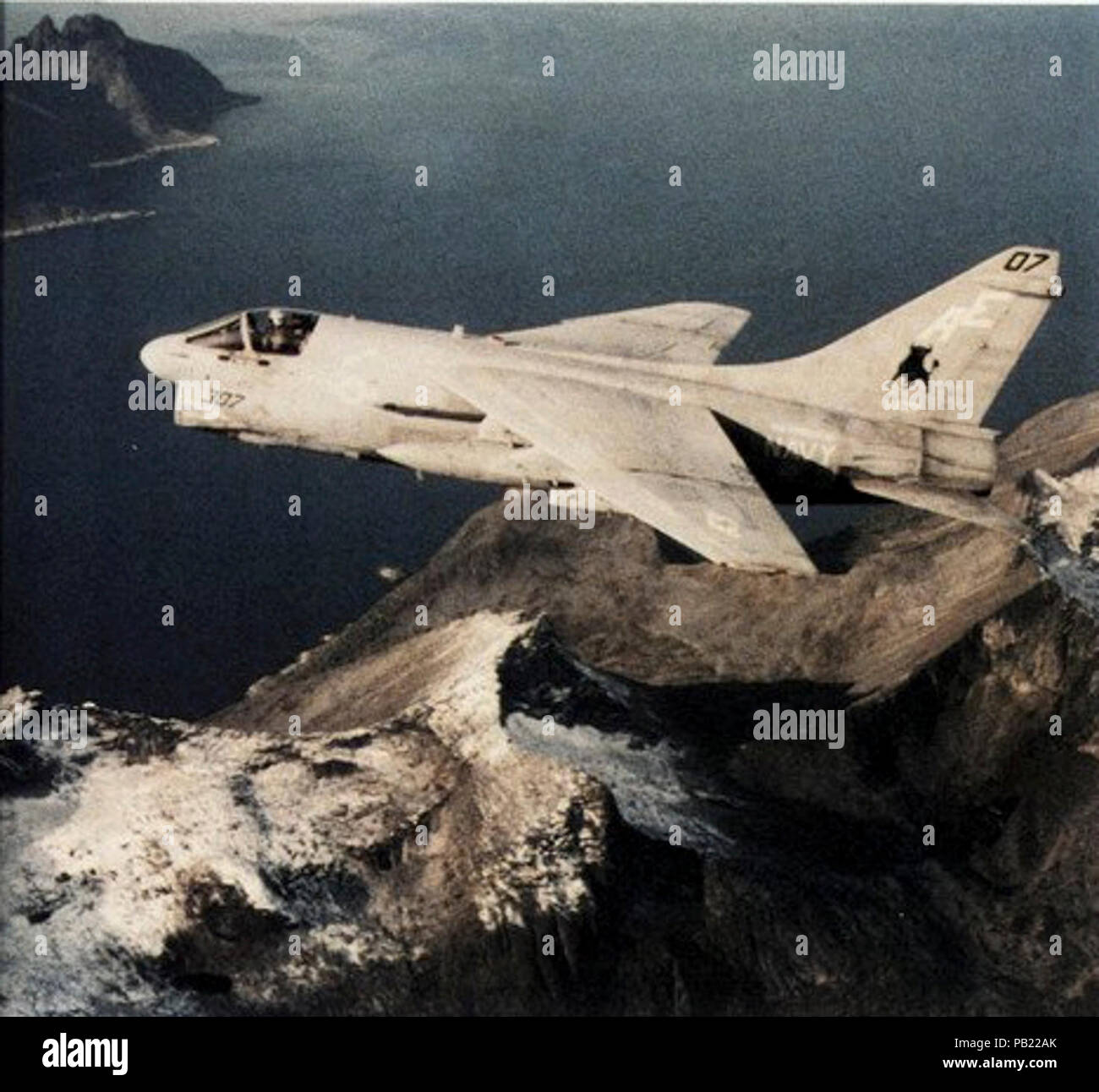 A-7E Corsair II of VA-37 over Norway in 1988 Stock Photo - Alamy