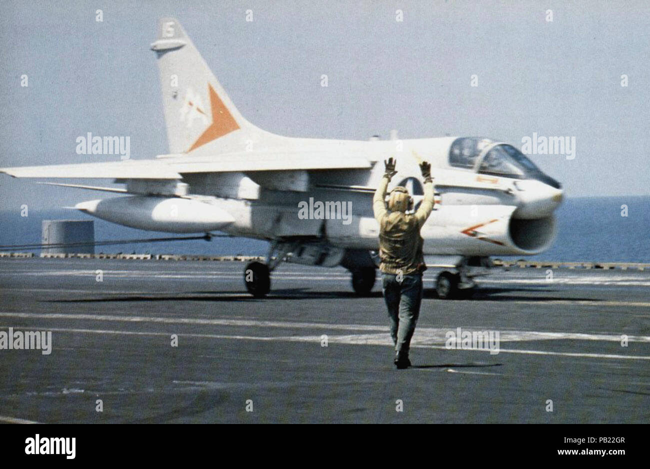 A-7E of VA-81 landing on USS Forrestal (CV-59) 1981 Stock Photo - Alamy
