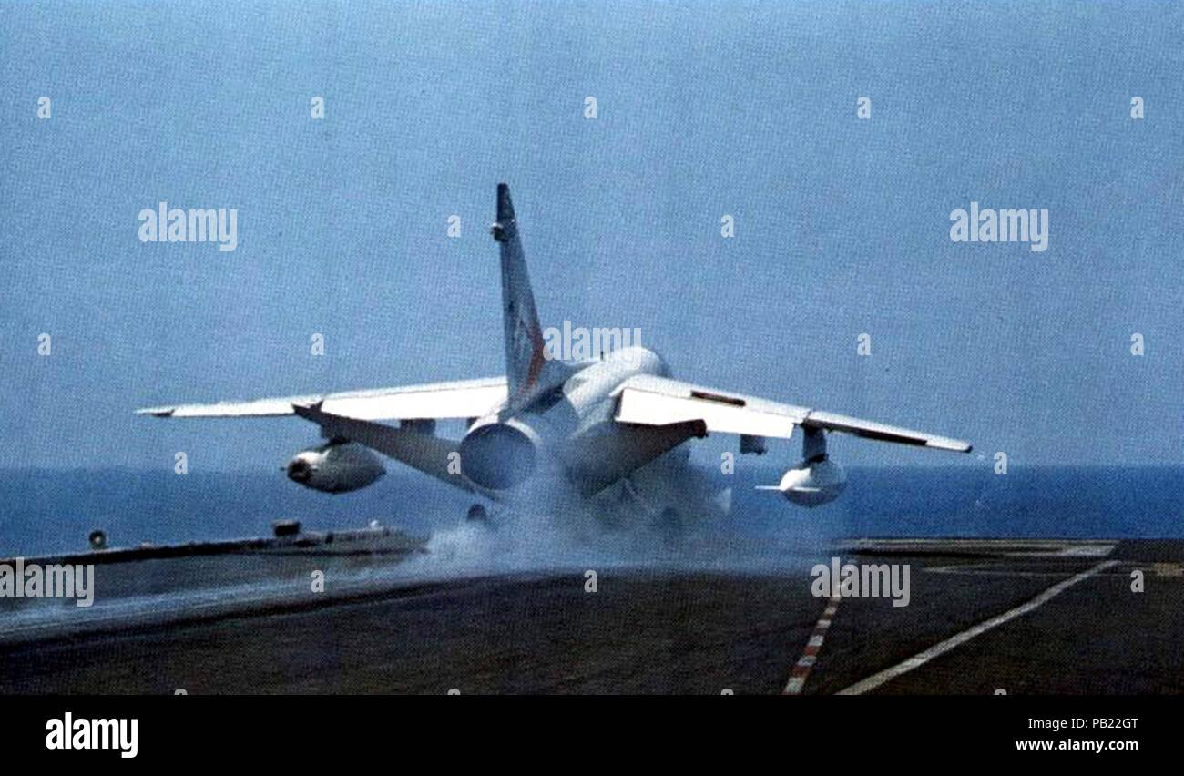 A-7E of VA-81 launching from USS Forrestal (CV-59) 1981 Stock Photo - Alamy
