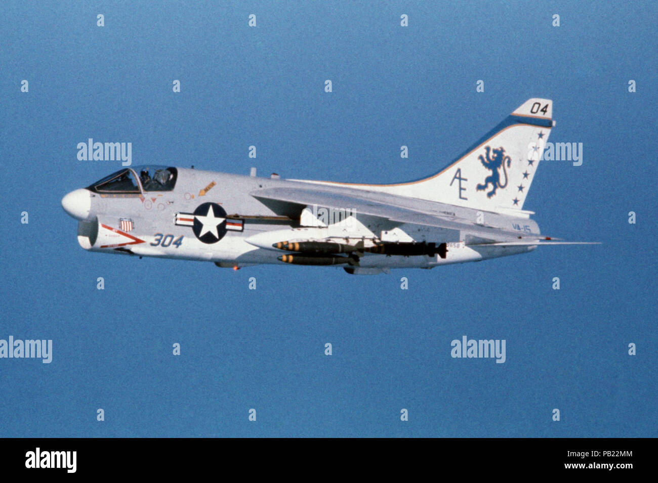 A-7E VA-15 with bombs 1976 Stock Photo - Alamy