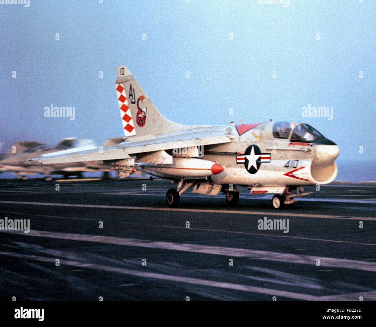 A-7E VA-82 landing USS Nimitz (CVN-68) 1981 Stock Photo - Alamy
