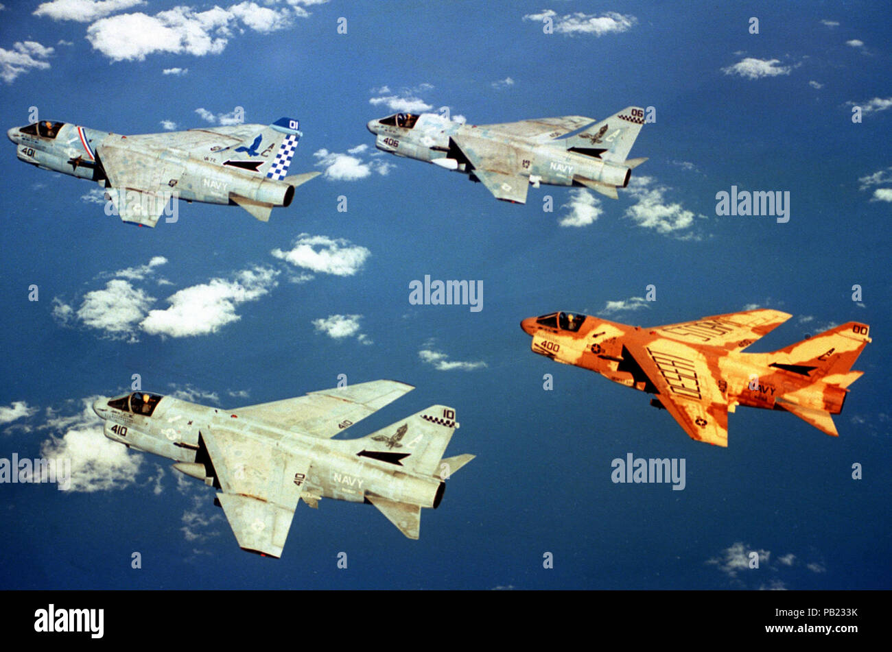 A-7Es VA-72 in flight June 1991 Stock Photo - Alamy