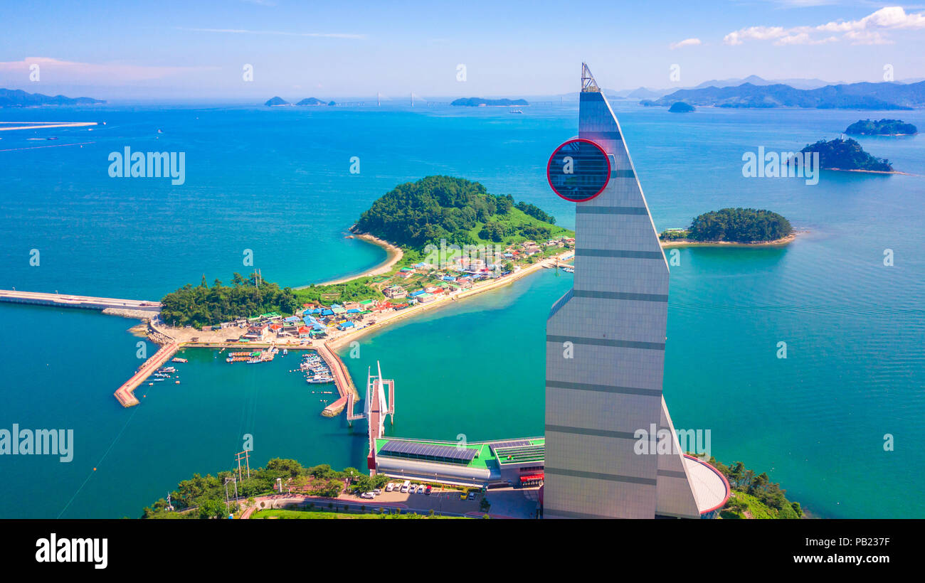 Aerial view of Changwon marine park, South Korea Stock Photo - Alamy