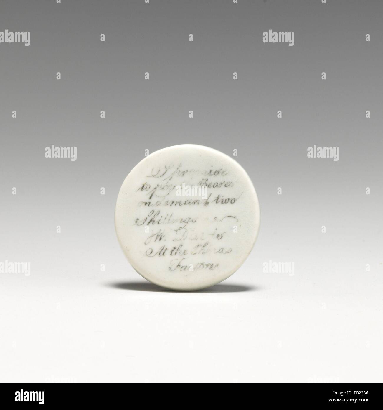 Token money. Artist: Worcester factory (British, 1751-2008). Culture ...