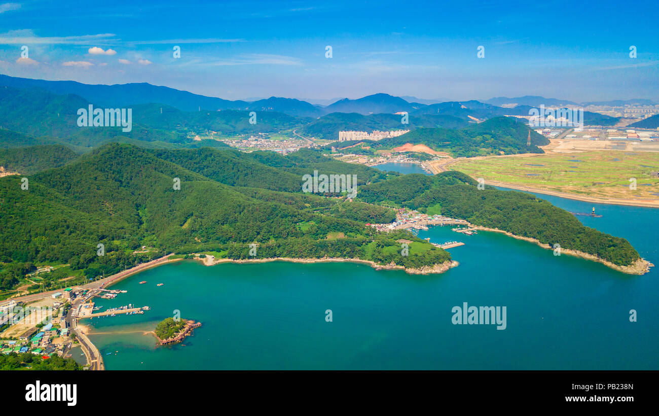 Aerial view of Changwon marine park, South Korea Stock Photo - Alamy