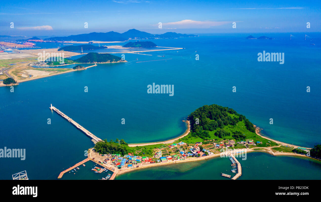 Aerial view of Changwon marine park, South Korea Stock Photo - Alamy