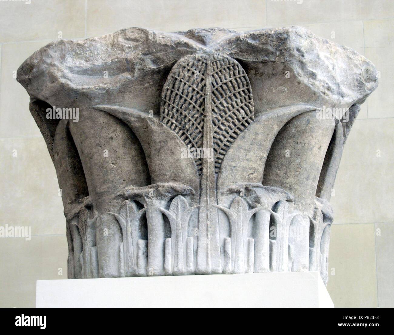 Column Capital. Dimensions: H. 90cm (35 7/16 in); Diam. at base 66 cm ...