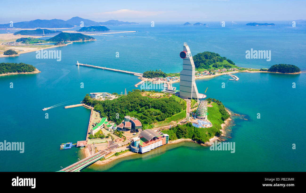 Aerial view of Changwon marine park, South Korea Stock Photo - Alamy