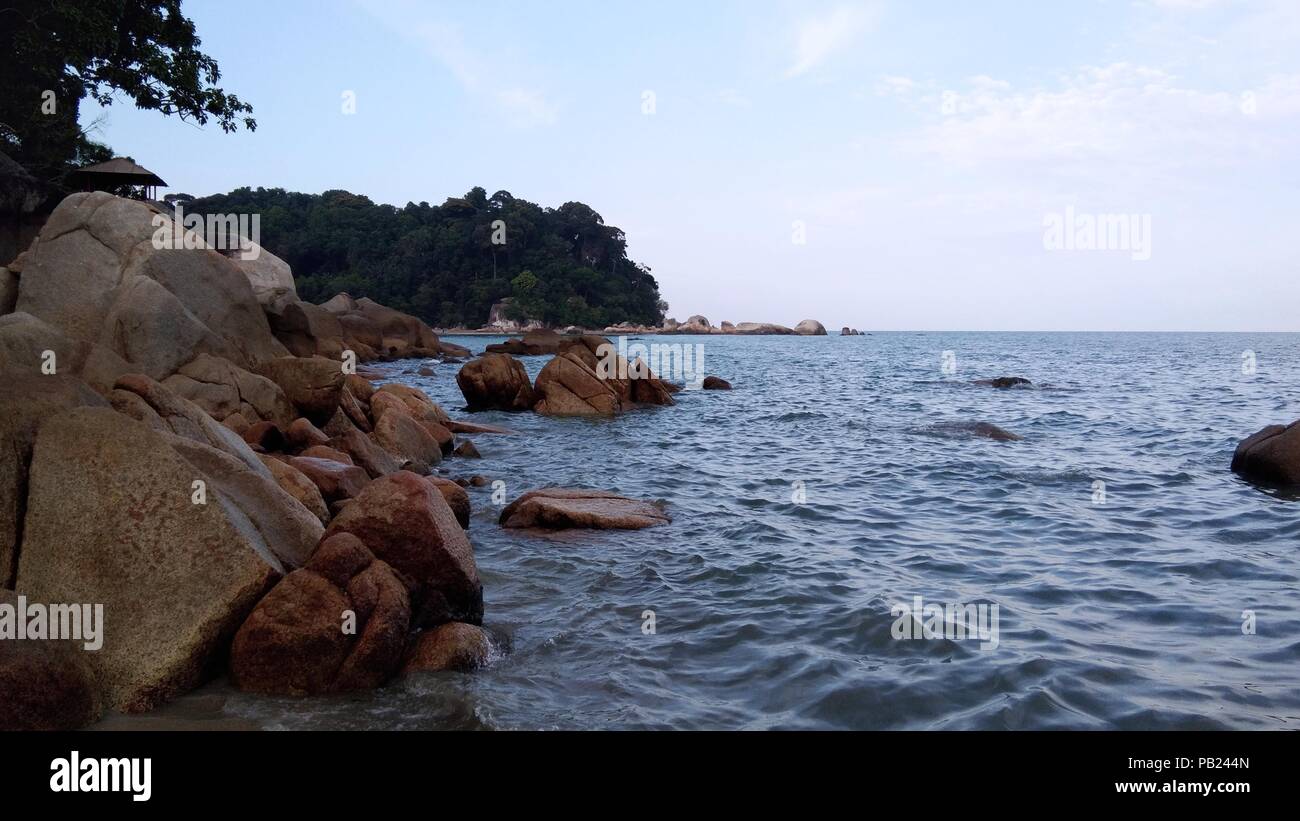 the stone formation at the beach Stock Photo - Alamy