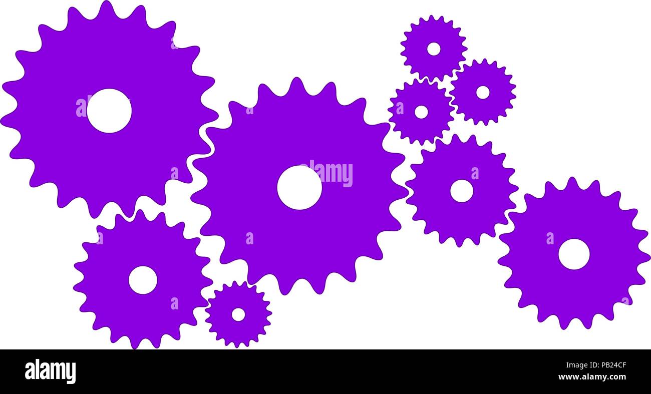 Gears in purple design on white background Stock Vector Image & Art - Alamy