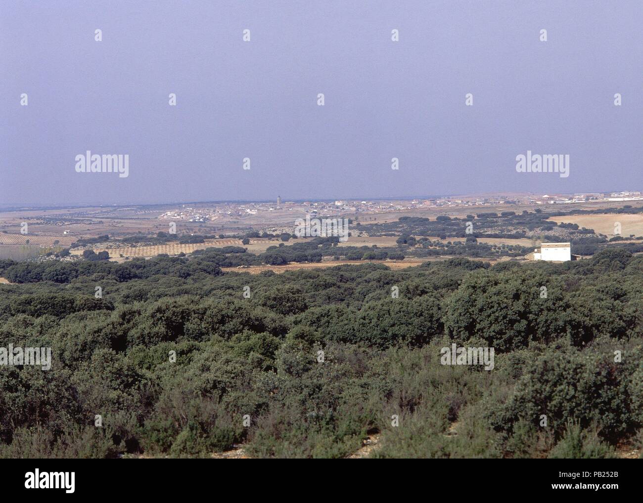 VISTA PANORAMICA DEL PUEBLO. Location: EXTERIOR, MUNERA, SPAIN Stock ...