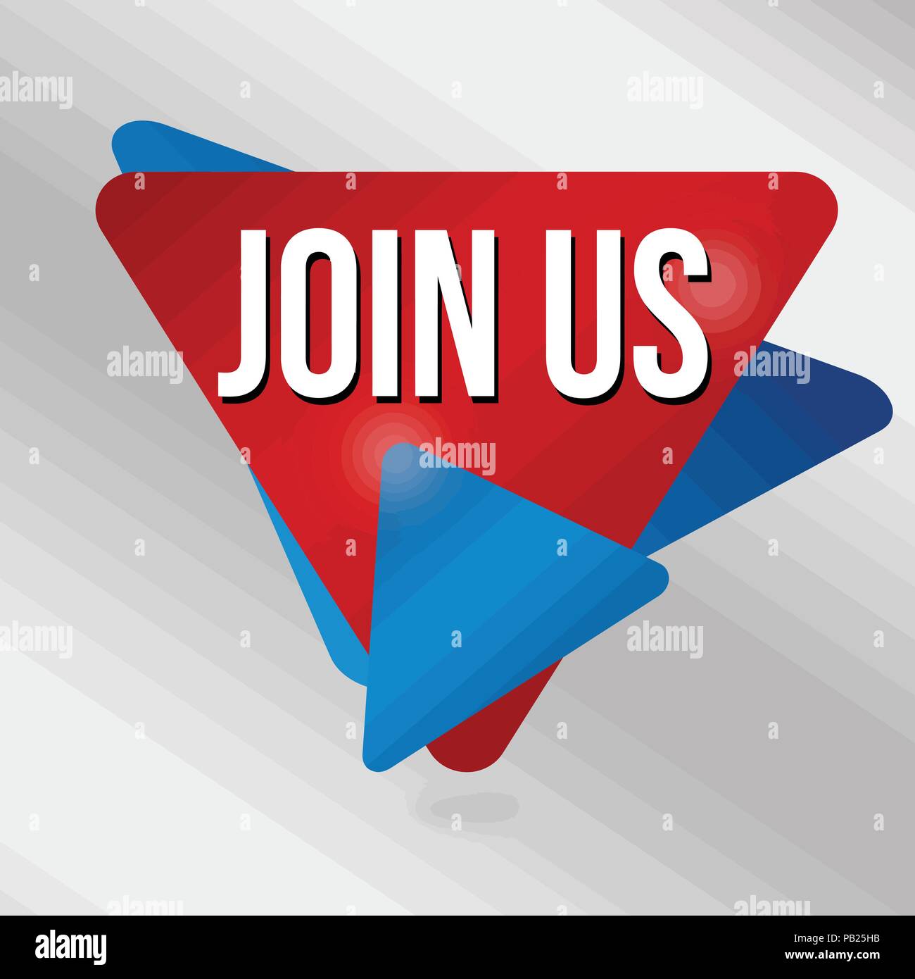 Join us sign or label for business promotion, vector illustration Stock ...