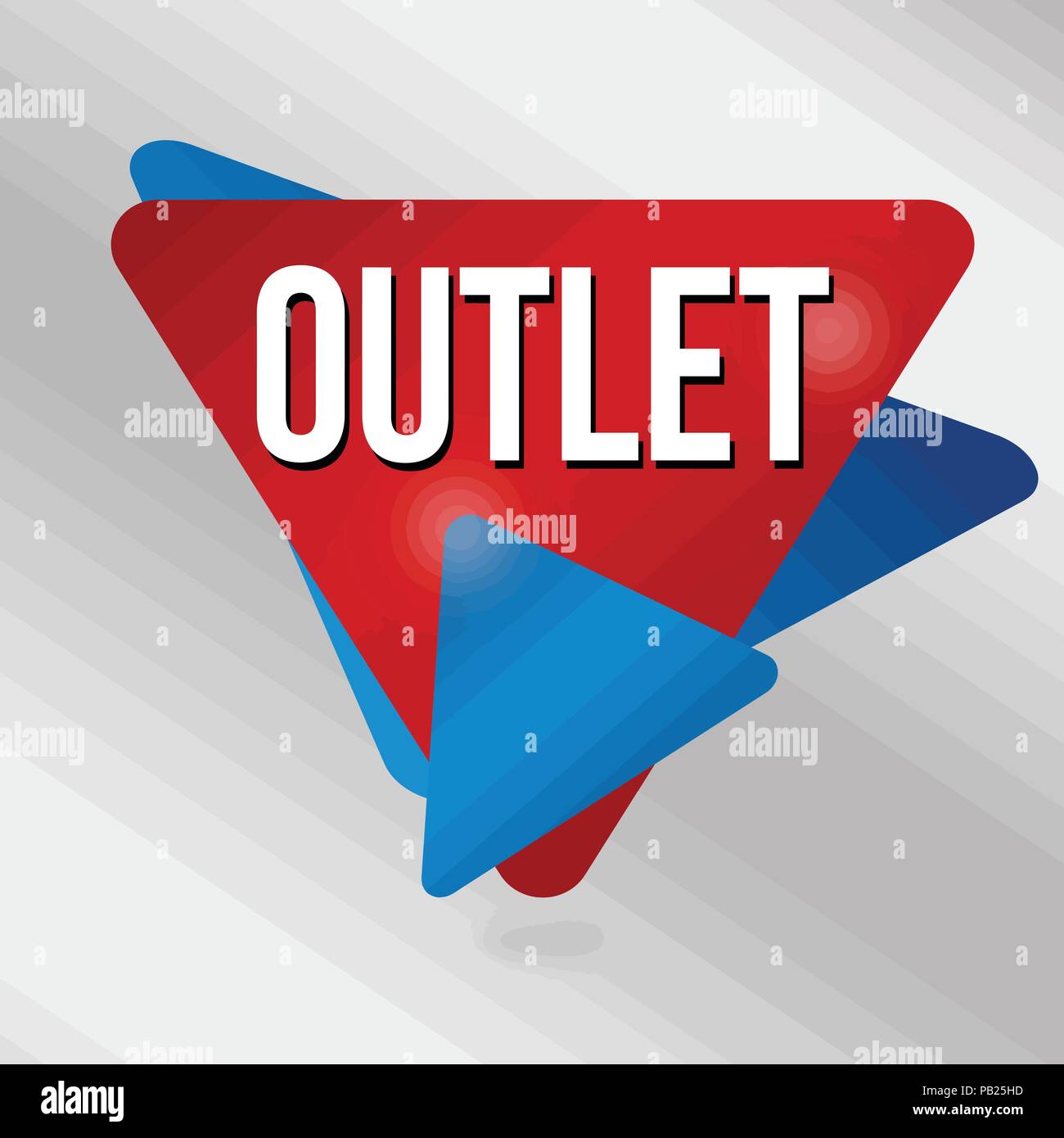 Outlet sign or label for business promotion, vector illustration Stock ...